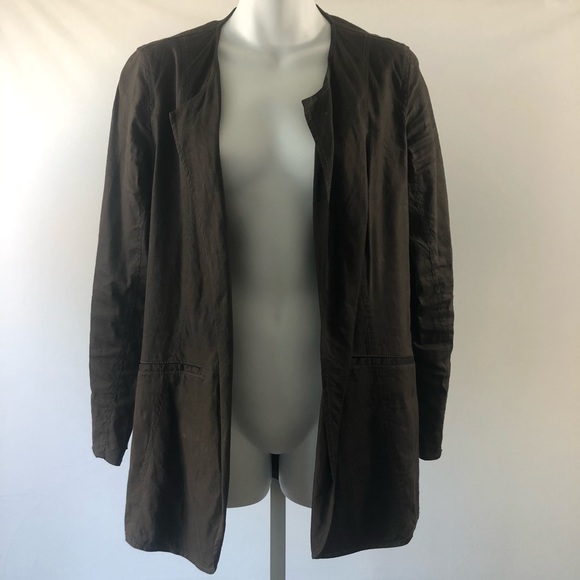 Eileen Fisher | Jackets & Coats | Eileen Fisher Open Front Linen Blend ...